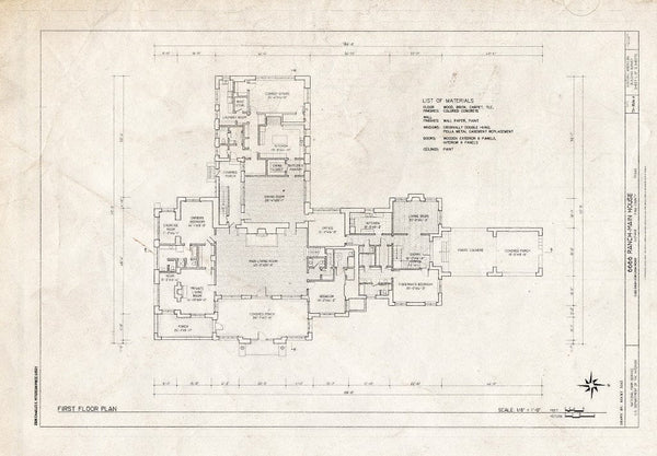Blueprint First Floor Plan - 6666 Ranch, Main House, 1102 Dash for Cas ...
