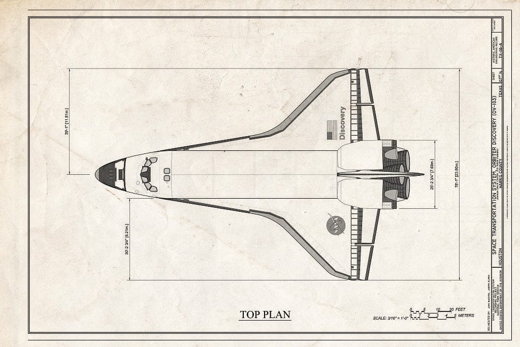 Nasa Space Shuttle Discovery Blueprints