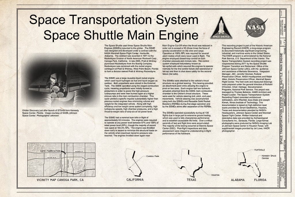 Blueprint Cover Sheet - Space Transportation System, Space Shuttle Mai ...