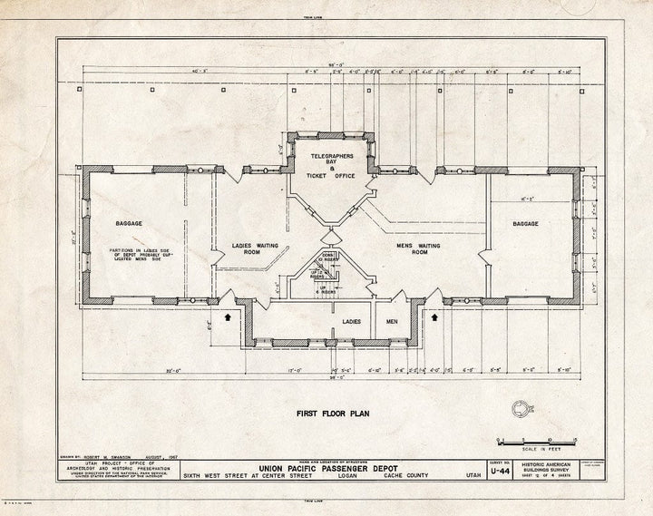 Blueprint HABS Utah,3-Log,1- (Sheet 2 of 4) - Oregon Short Line Railro ...