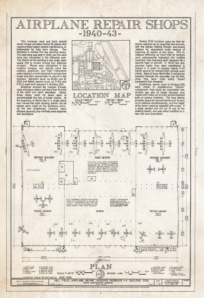 Blueprint HAER Utah,6-Lay.V,2O- (Sheet 1 of 2) - Hill Field, Airplane ...