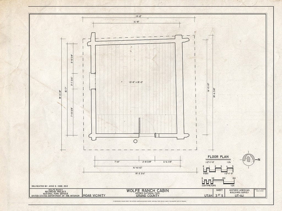 Blueprint Cabin Floor Plan - Wolfe Ranch, Moab, Grand County, UT ...