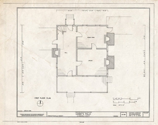 Blueprint First Floor Plan - Darby's Folly, Barracks Road (State Route ...