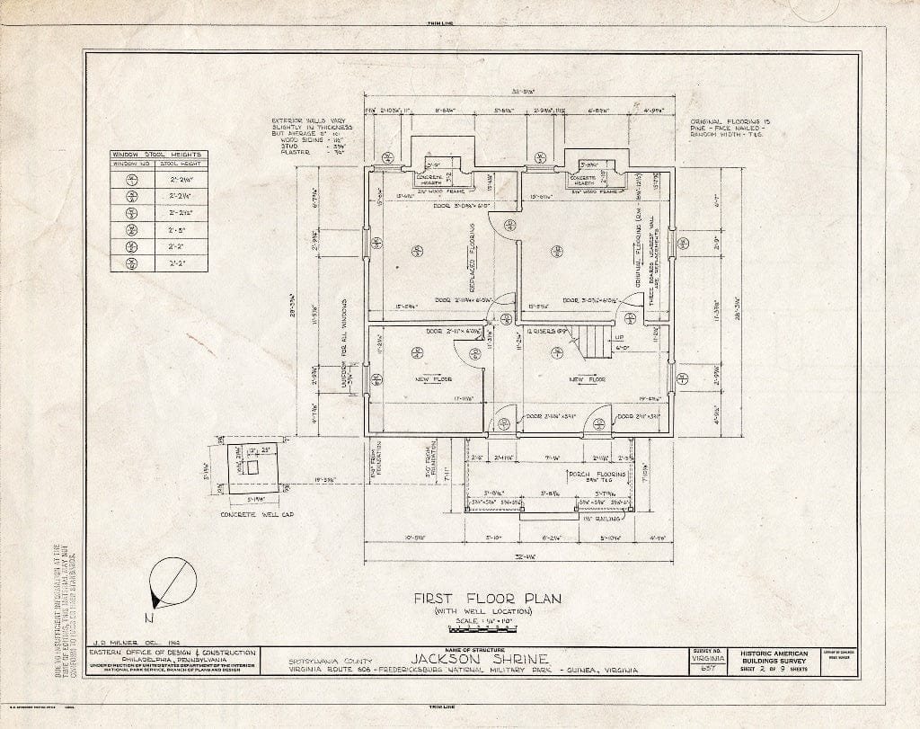 Blueprint HABS VA,89-Guin.V,1- (Sheet 2 of 9) - Jackson Shrine, State ...