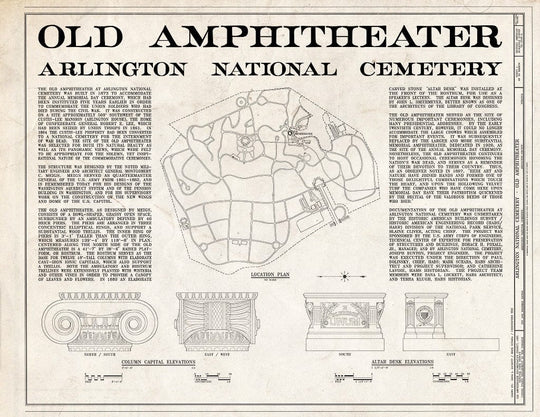 Blueprint 1. Title Sheet - Arlington National Cemetery, Old Amphitheat ...