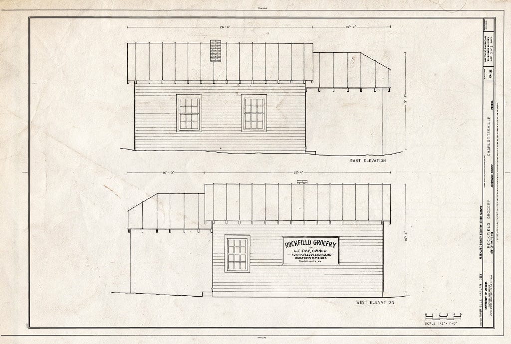 Blueprint HABS VA-1381 (Sheet 2 of 2) - Rockfield Grocery, Off of Rout ...