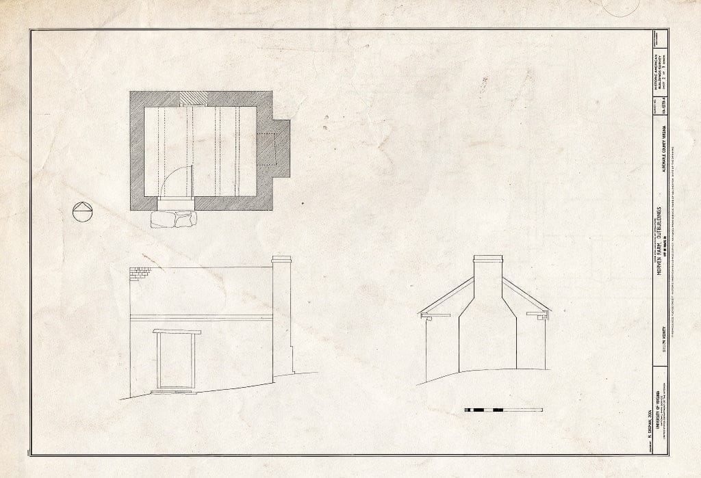 Blueprint HABS VA-1378-A (Sheet 2 of 9) - Morven Farm, Outbuildings, O ...