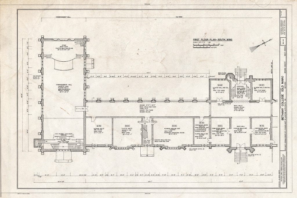 Blueprint HABS WVA,5-Beth,3- (Sheet 12 of 30) - Bethany College,Old Ma ...