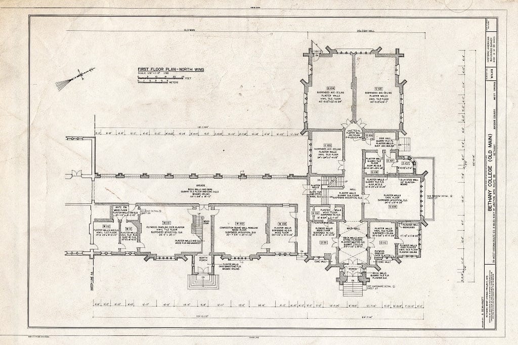Blueprint HABS WVA,5-Beth,3- (Sheet 13 of 30) - Bethany College,Old Ma ...