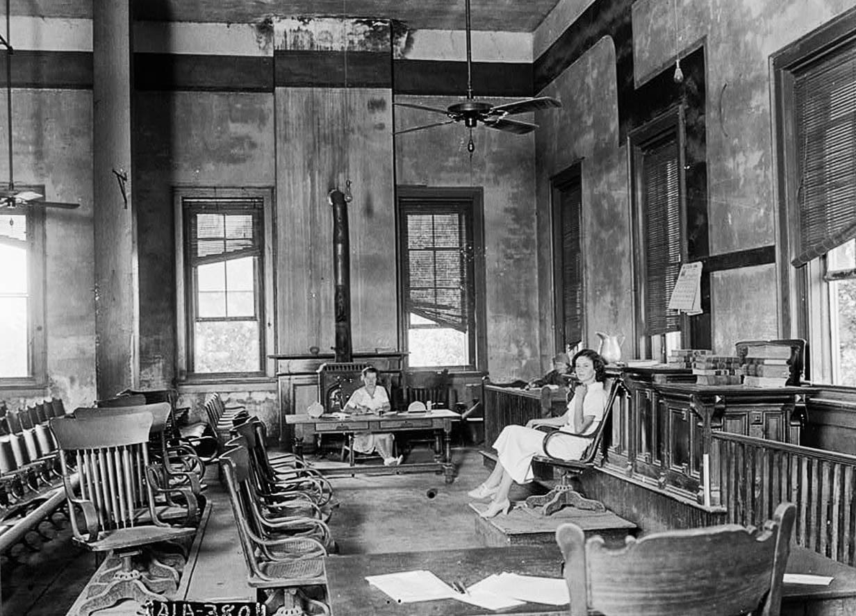 Historic Photo : Lawrence County Courthouse, Courthouse Square bounded ...