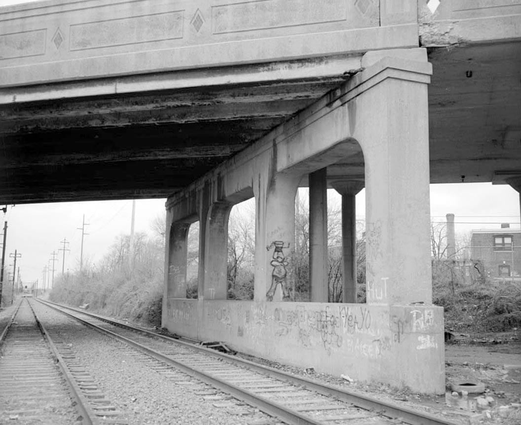 Historic Photo : Heald Street Bridge, Spanning Conrail Railroad on Sou ...
