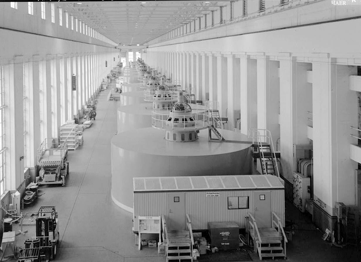 Wilson Dam & Hydroelectric Plant, Turbine & Generator Unit, Spanning T ...