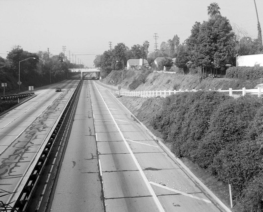 Historic Photo : Arroyo Seco Parkway, Fair Oaks Avenue Bridge, Milepos ...