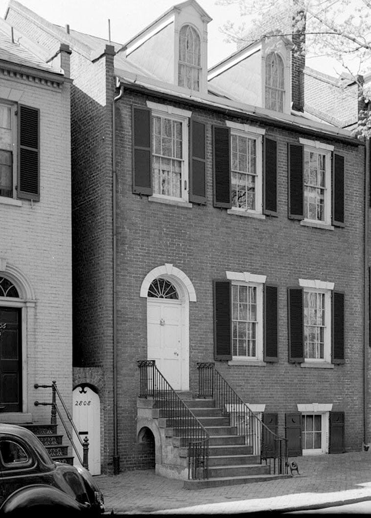 Historic Photo : John Stoddert Hall House, 2808 N Street Northwest, Wa ...