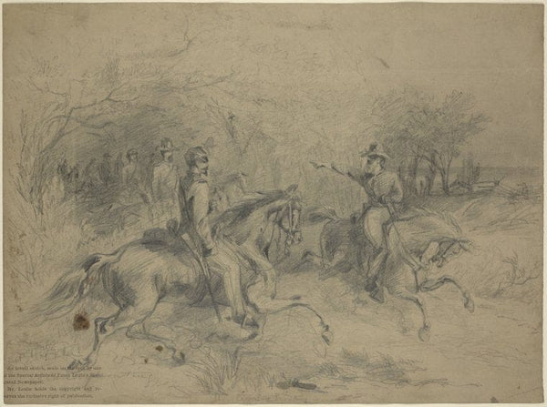 Art Print : 1861, Cavalry Scouting - Vintage Wall Art – Historic Pictoric