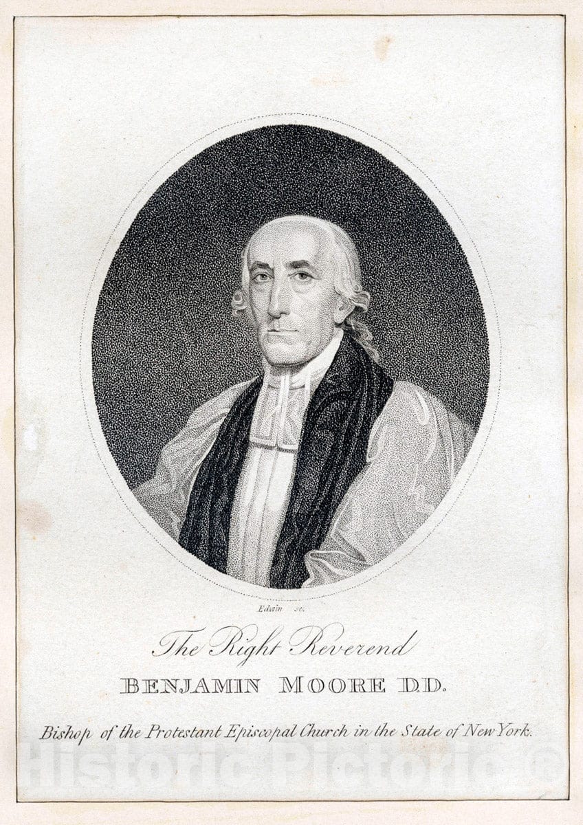 Art Print : The Right Reverend Benjamin Moore D.D. Bishop of The Prote ...
