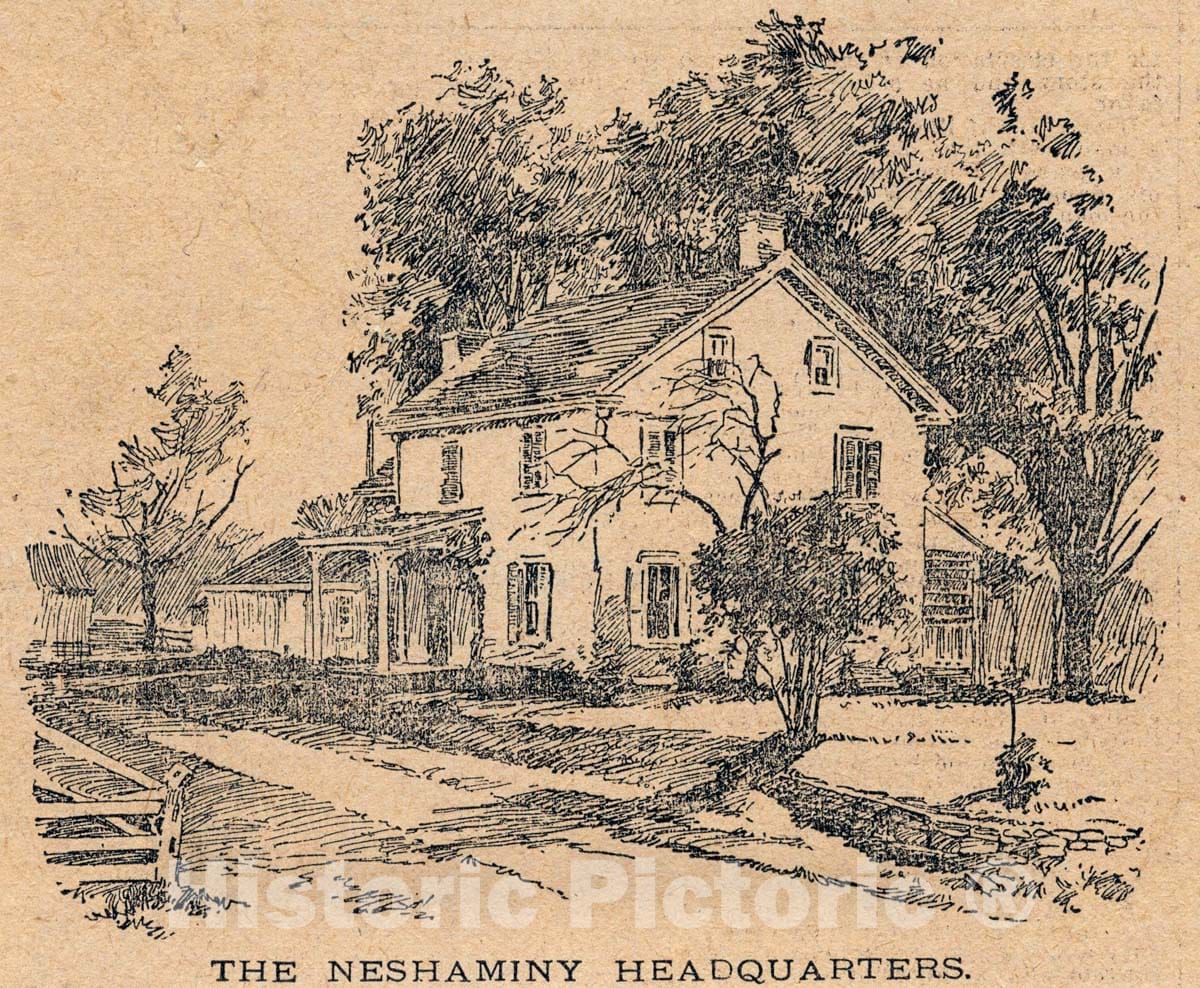 Art Print : The Neshaminy Headquarters - Vintage Wall Art – Historic ...