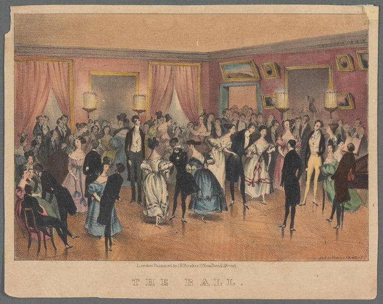 Art Print : Ballroom Scenes, 1800 - Vintage Wall Art – Historic Pictoric