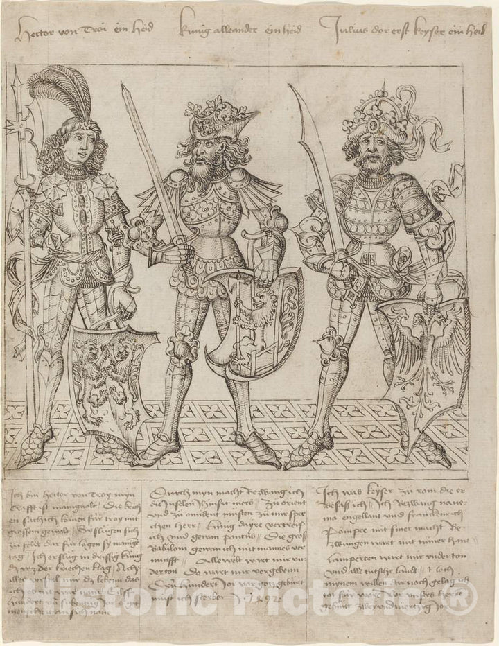Art Print : Hector of Troy, Alexander The Great and Julius Caesar, 149 ...