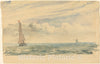 Art Print : John Constable, A Seascape with Two Sail Boats - Vintage W ...