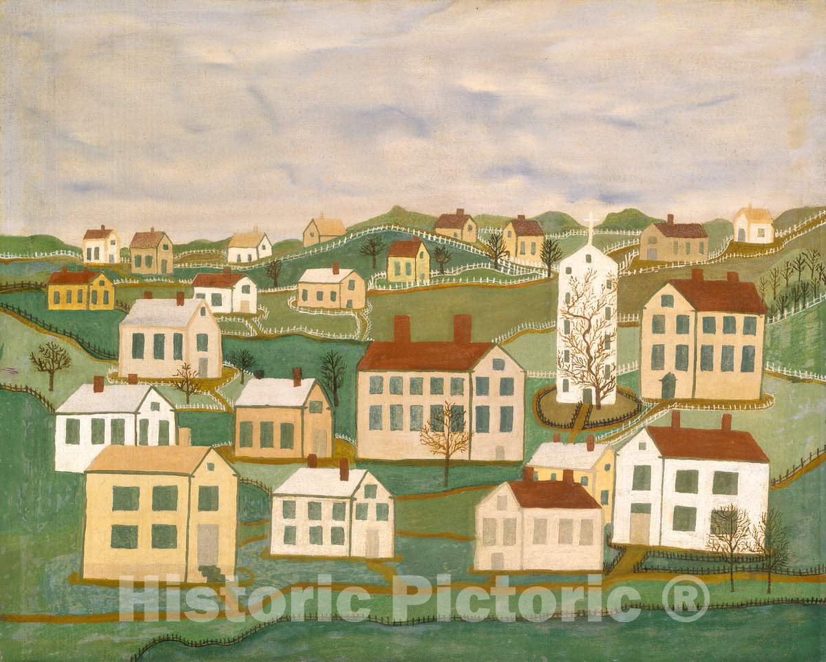 Art Print : Twenty-Two Houses and a Church, mid 19th Century - Vintage ...