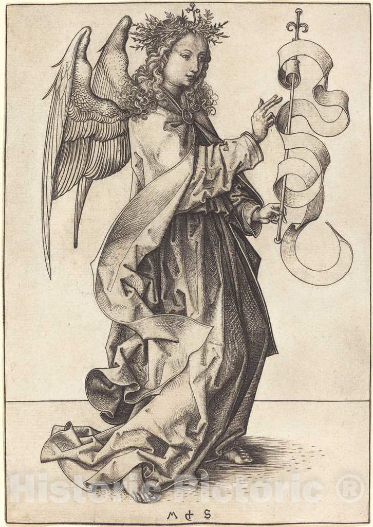 Art Print : Martin Schongauer, The Archangel Gabriel, c.1491 - Vintage ...