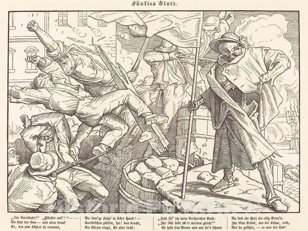 Art Print : Alfred Rethel, Auch EIN Todtentanz V, 1849 - Vintage Wall ...
