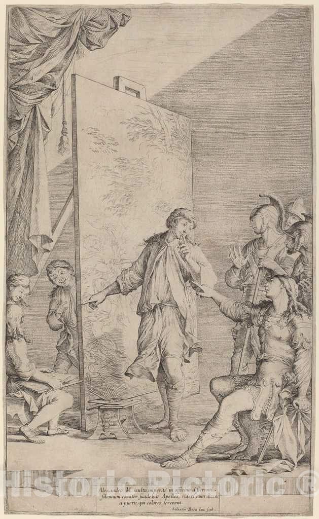 Art Print : Salvator Rosa, Alexander in The Studio of Apelles, c. 1662 ...
