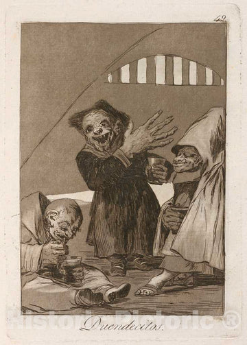 Art Print : Francisco de Goya, Duendecitos (Hobgoblins), 1799 - Vintag ...