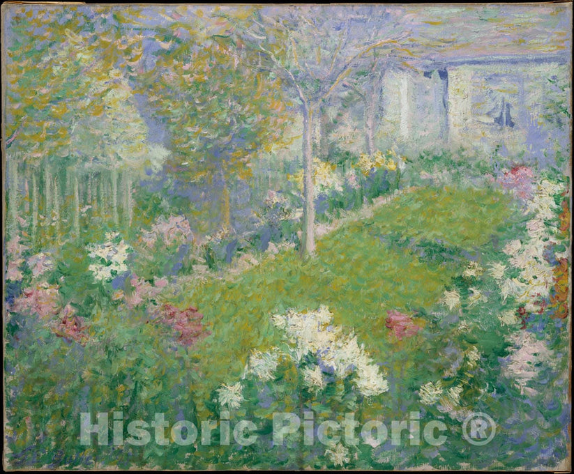 Art Print : Theodore Earl Butler - Un Jardin, Maison Baptiste : Vintag ...