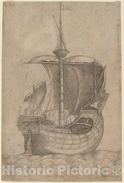Art Print : Carrack, Heading to The Right, c.1490 - Vintage Wall Art ...
