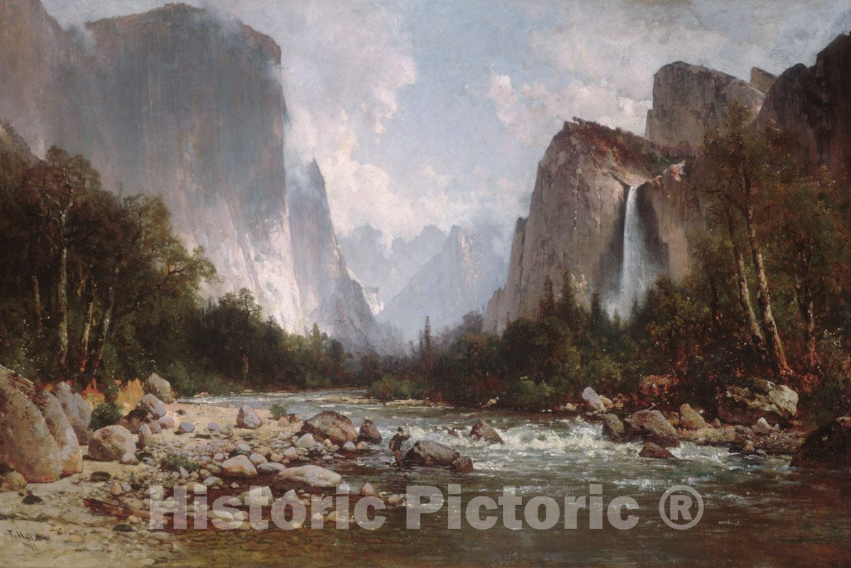 Art Print : Thomas Hill - View of Yosemite Valley : Vintage Wall Art ...