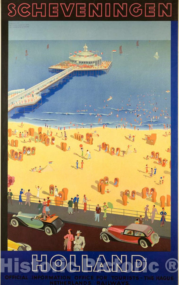 Vintage Poster - Scheveningen - E.G., Historic Wall Art – Historic Pictoric