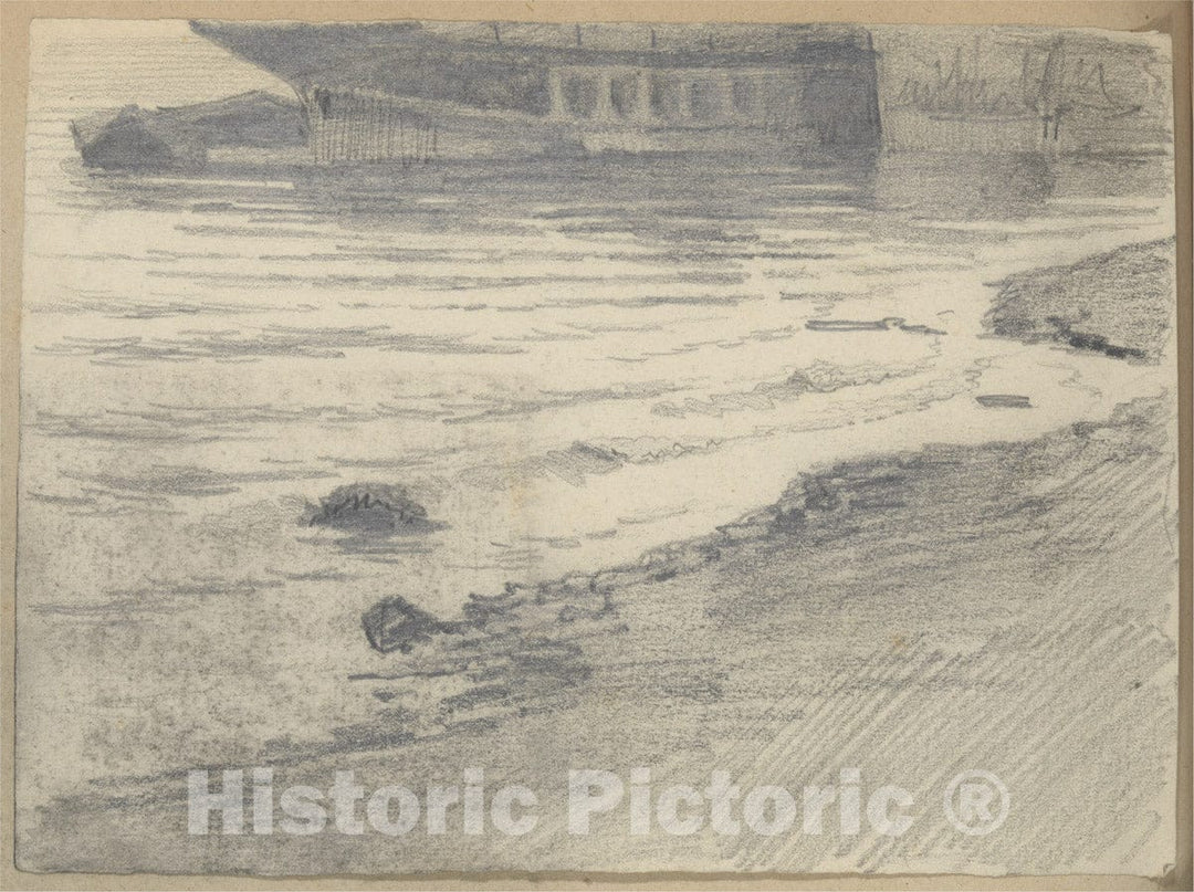 Art Print : John Singer Sargent - Water's Edge (from Scrapbook) : Vint ...