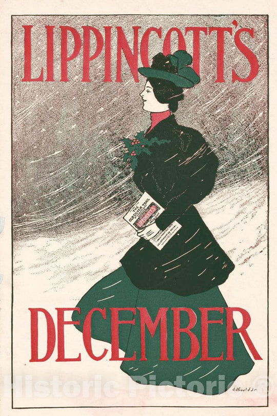 Vintage Poster - Lippincott's December - J.J. Gould, Jr., Historic Wal ...