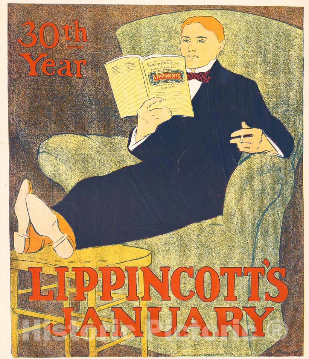 Vintage Poster - Lippincott's January, 30th Year - J.J. Gould., Histor ...