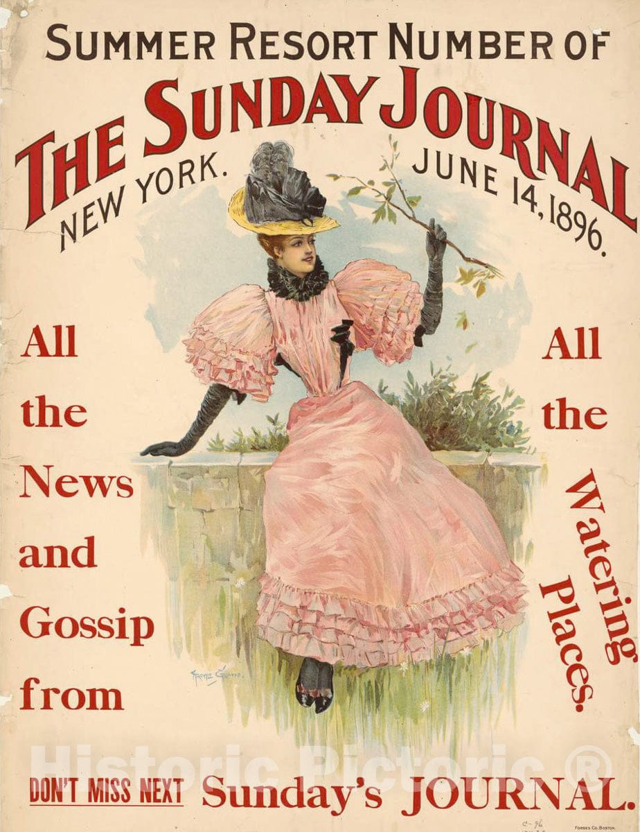 Vintage Poster - Summer Resort Number of The Sunday Journal, New York ...