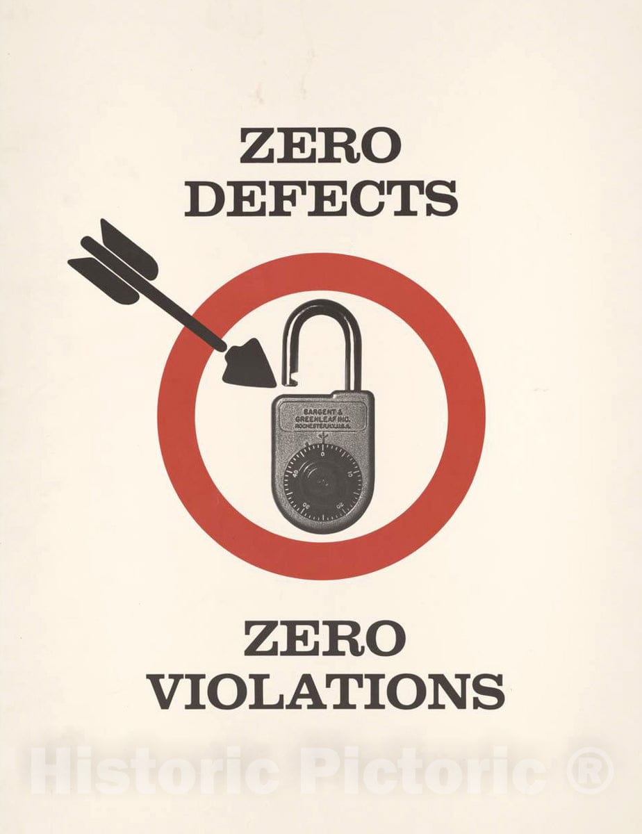Vintage Poster - Zero Defects, Zero violations, Historic Wall Art ...