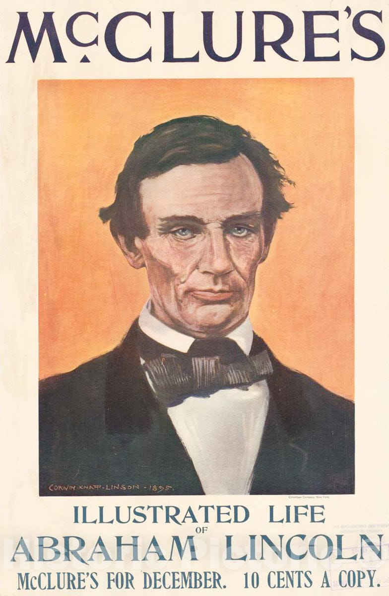 Vintage Poster - McClure's, Illustrated Life of Abraham Lincoln, Histo ...