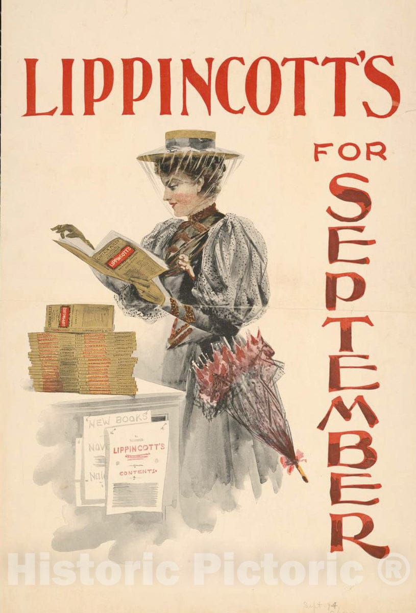 Vintage Poster - Lippincott's for September, Historic Wall Art ...