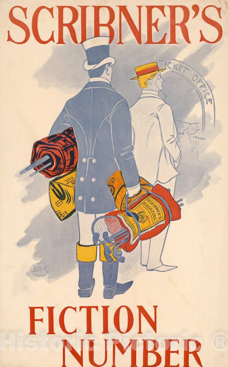 Vintage Poster - Scribner's, Fiction Number. August, Historic Wall Art – Historic Pictoric