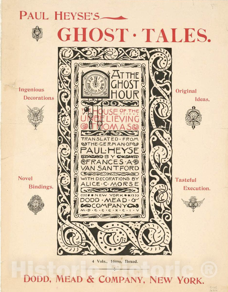 Vintage Poster - Paul Heyse's Ghost Tales, Historic Wall Art – Historic ...