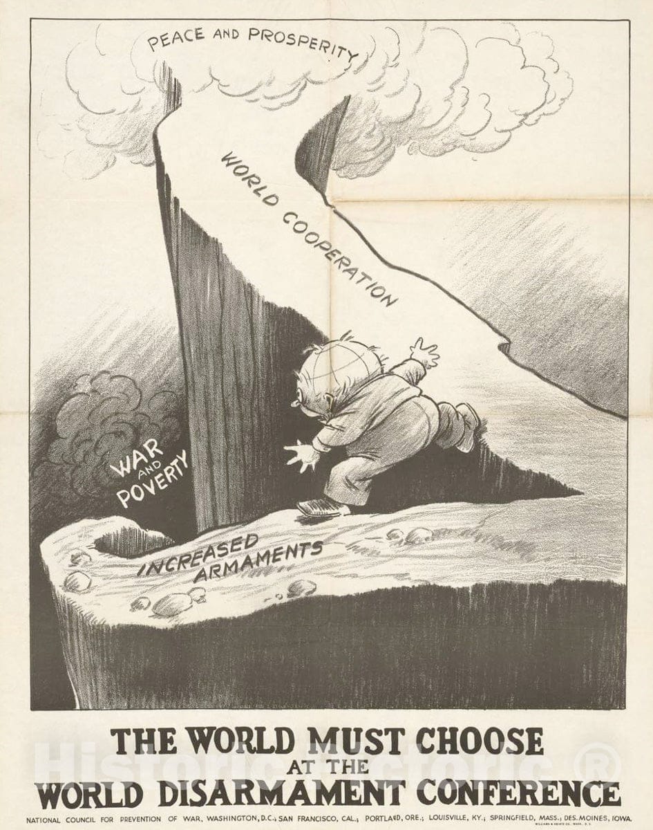Vintage Poster - The World Must Choose at The World Disarmament Confer ...