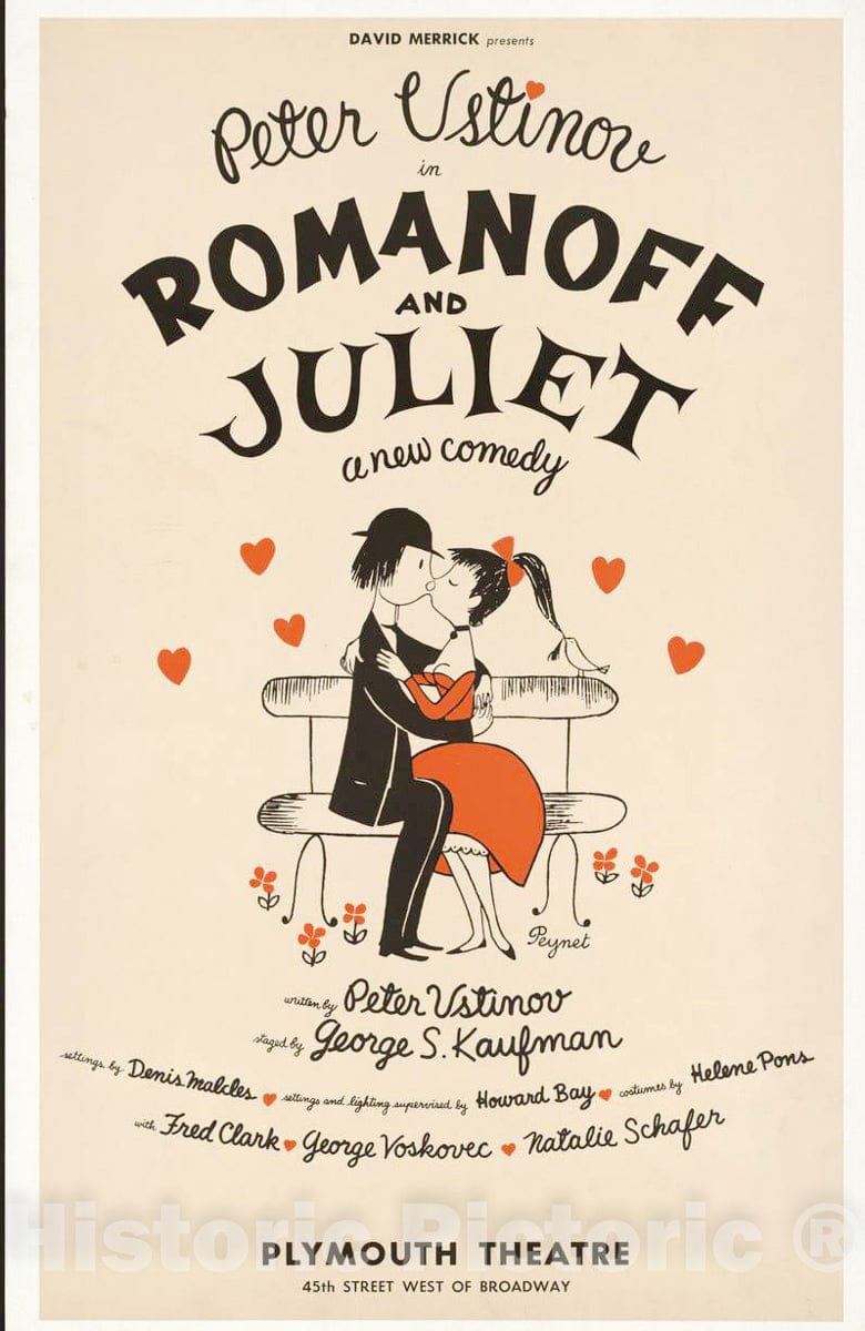 Vintage Poster - David Merrick Presents Peter Ustinov in Romanoff and ...