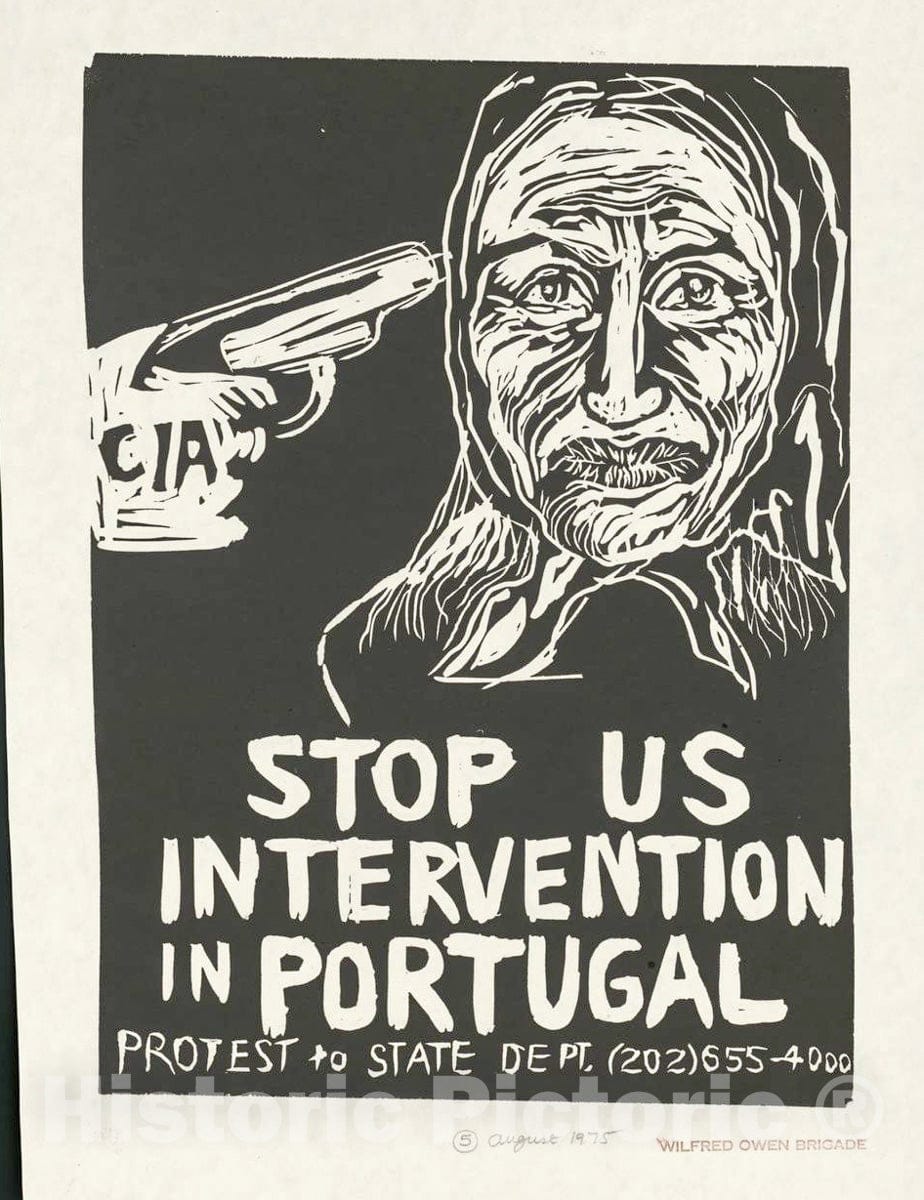 Vintage Poster - Stop US Intervention in Portugal, Historic Wall Art ...