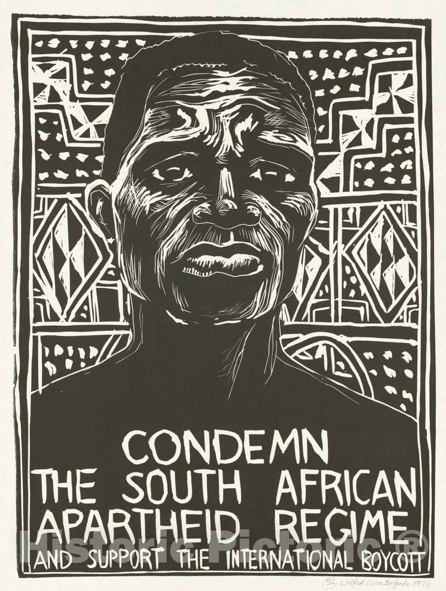 Vintage Poster - Condemn The South African apartheid Regime and Suppor ...