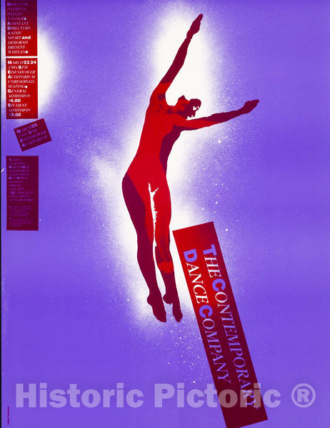 Vintage Poster The Contemporary Dance Company Historic Wall Art