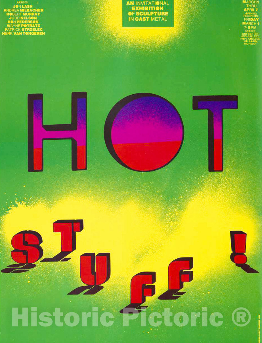 Vintage Poster - Hot Stuff! an Invitational Exhibition of Sculpture in ...