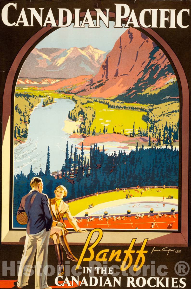 Vintage Poster - Canadian Pacific. Banff in The Canadian Rockies. - Ja ...