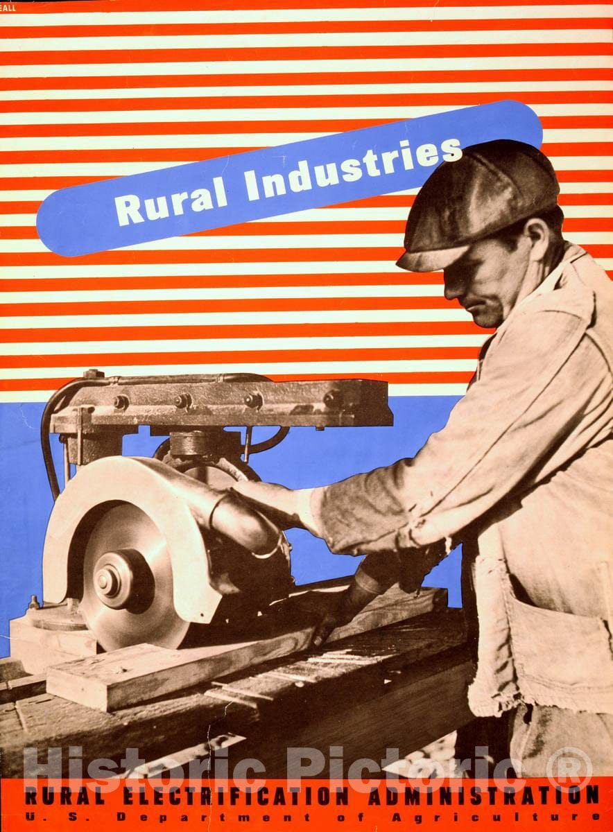 Vintage Poster - Rural Industries Rural Electrification Administration ...